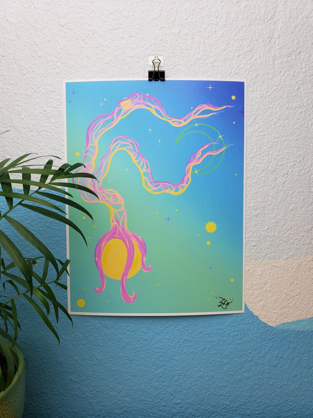 Neon Sherbet Dreams Print 8x11 arte de pared, decoración de pared, 80s ...