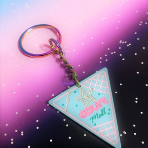 Mall Court Inspired Keychain Retro Keyring 80s Keychain 90s Keychain ...