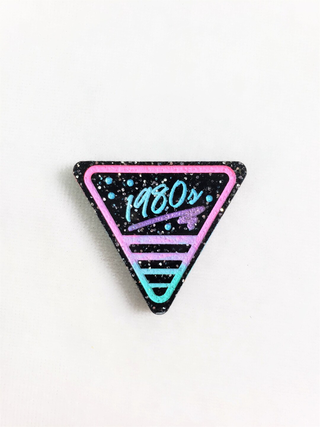 Personalized Triangle Pin | Year Pin | 1980s Pin | Retro Pin | Hand ...