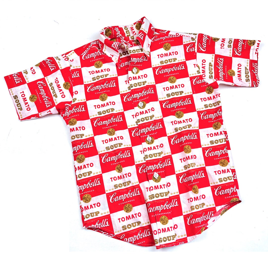 Vtg Kids Campbell's Soup Can Printed Button Down Shirt, Kids 1960s ...
