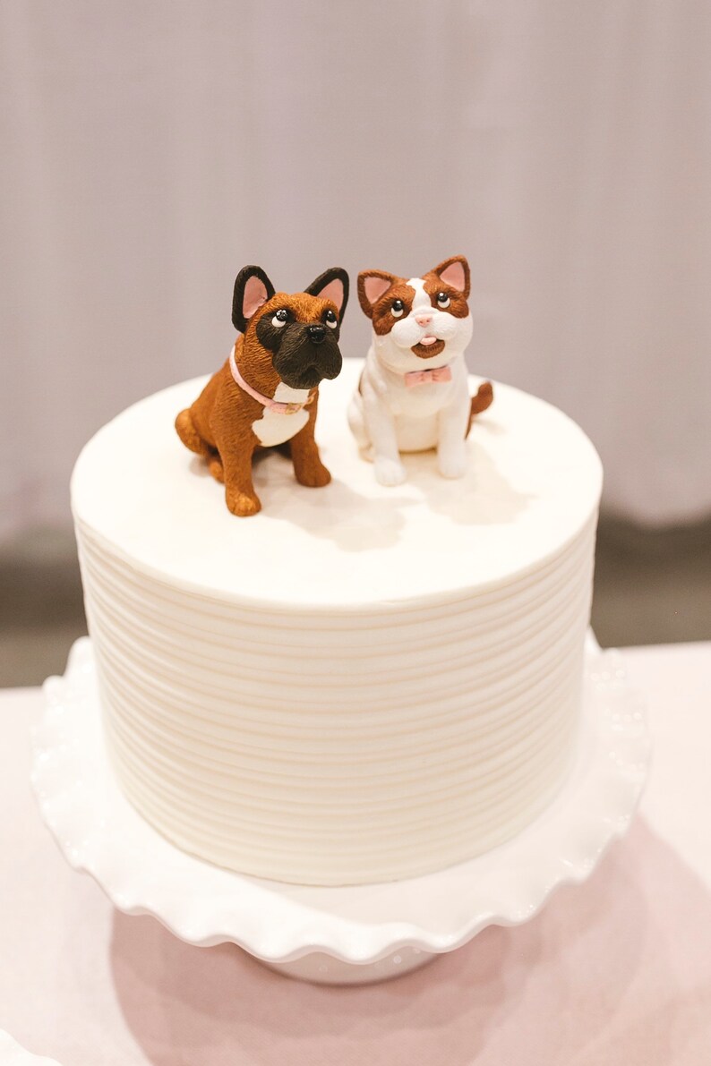 Custom Pair of Pet Wedding Cake Toppers set of 2 - Etsy