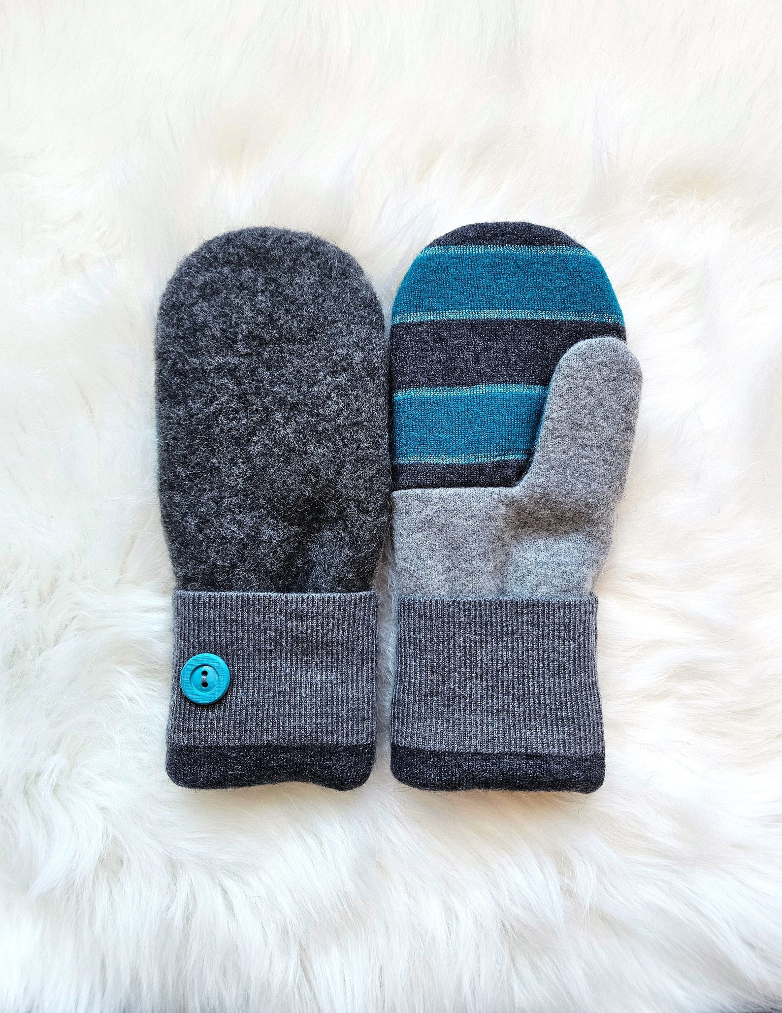 Women's Wool Mittens Made From Repurposed Lambswool and Merino Sweaters ...