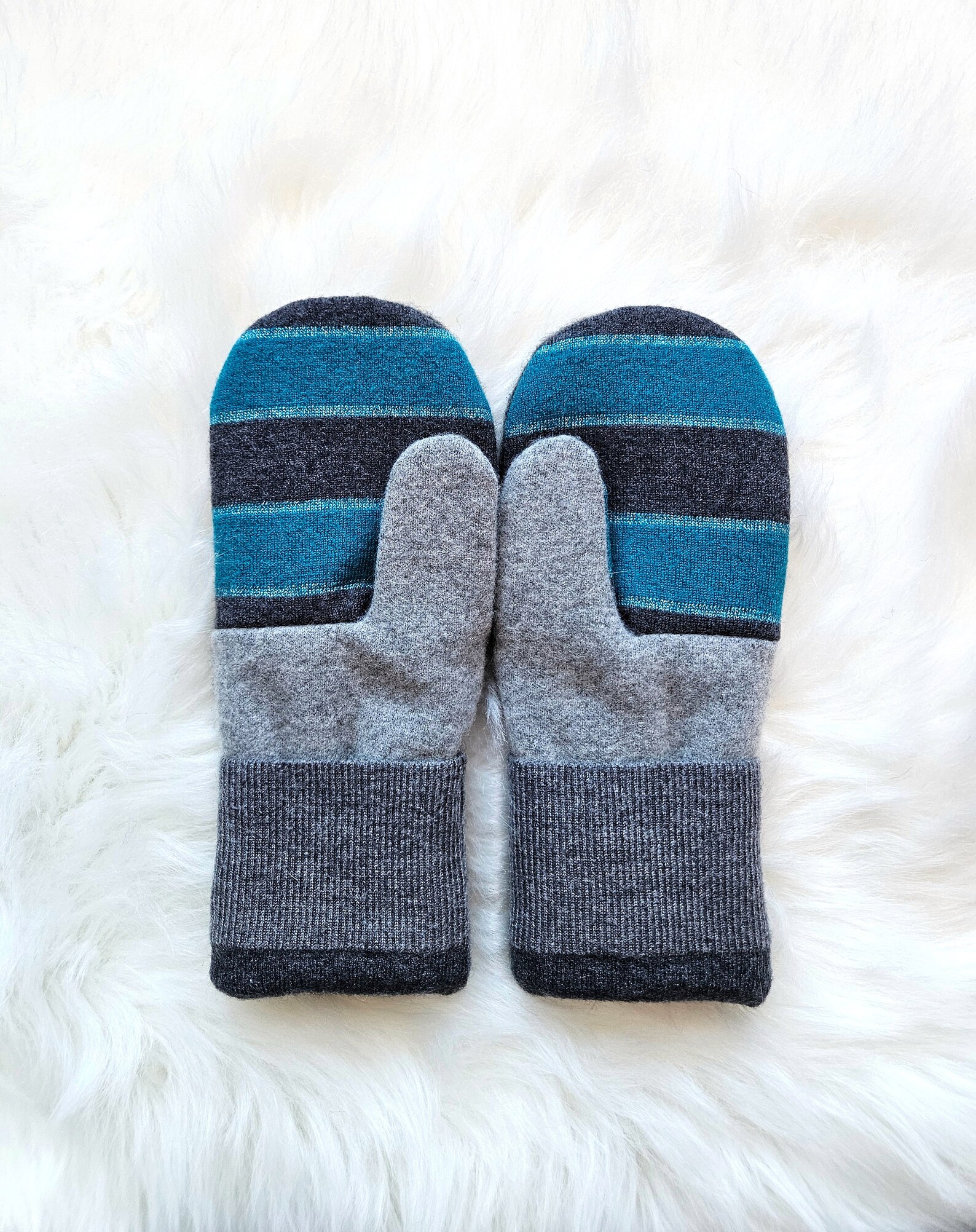 Women's Wool Mittens Made From Repurposed Lambswool and Merino Sweaters ...