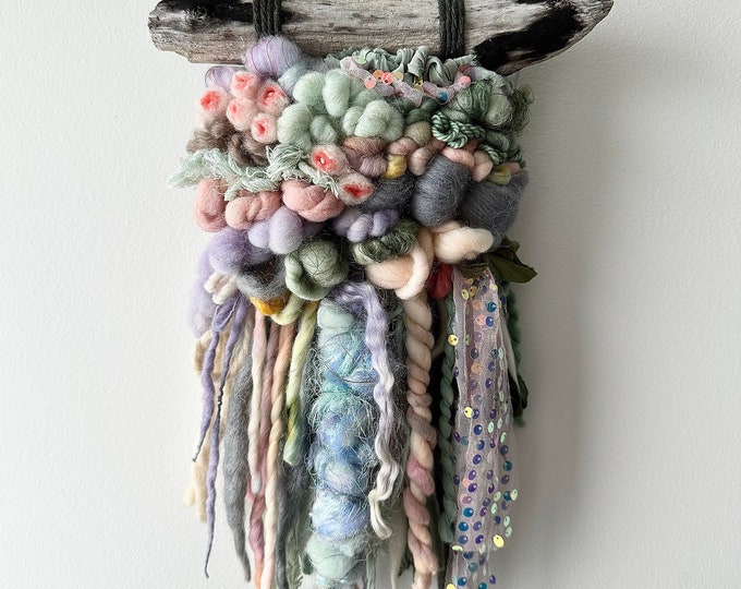 Mini Seascape Weave Wall Hanging Weaving Decor Hand Spun Art Yarn ...