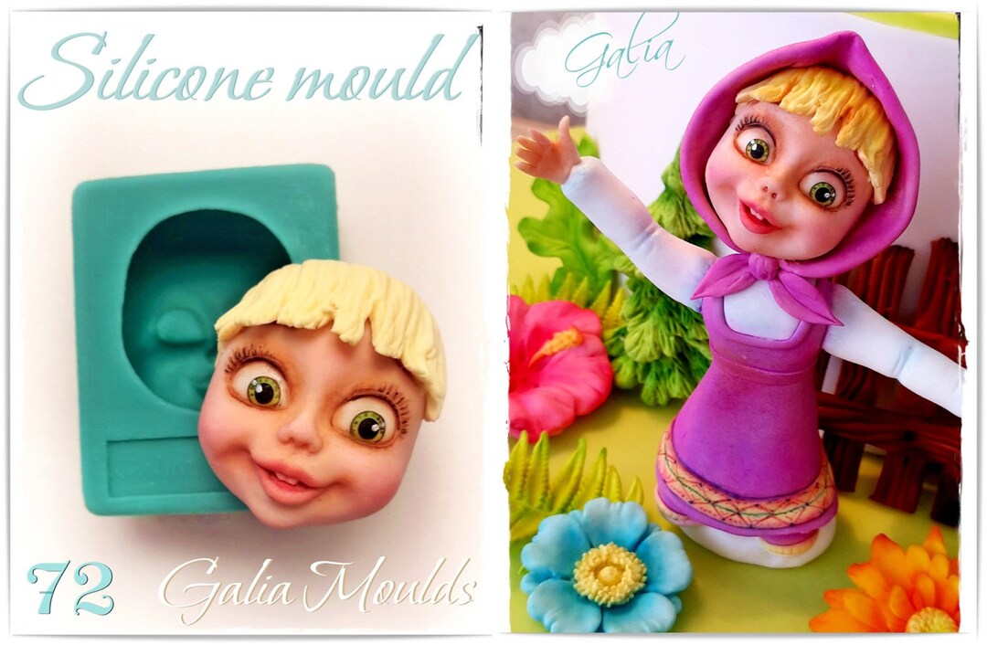 FACE OF GIRL 72 ...silicone Mold - Etsy