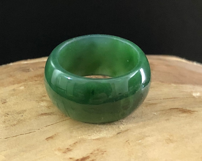 10MM Canadian Nephrite Jade Band Ring - Band - Natural Jade - Real Jade ...