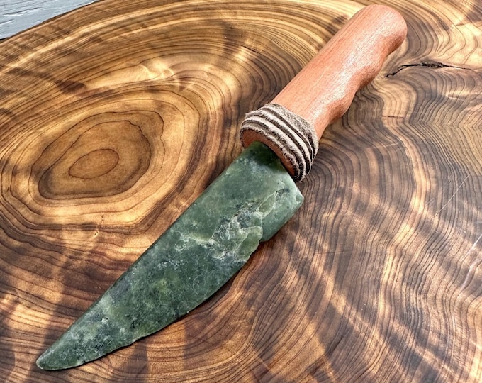 Canadian Nephrite Jade Knife Artifact Replica - Jade Tool - Green Jade ...