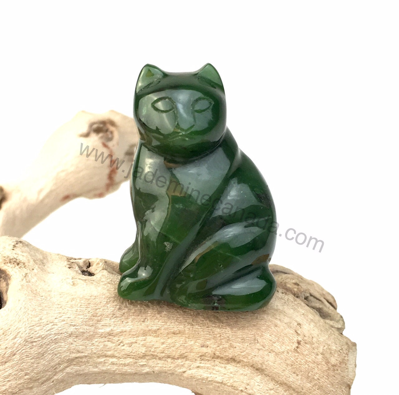 Canadian Nephrite Jade Cat Sitting Carving - Etsy