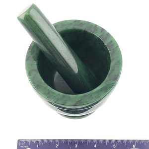 Canadian Nephrite Jade Mortar & Pestle 3.75 Natural Jade Authentic Jade ...