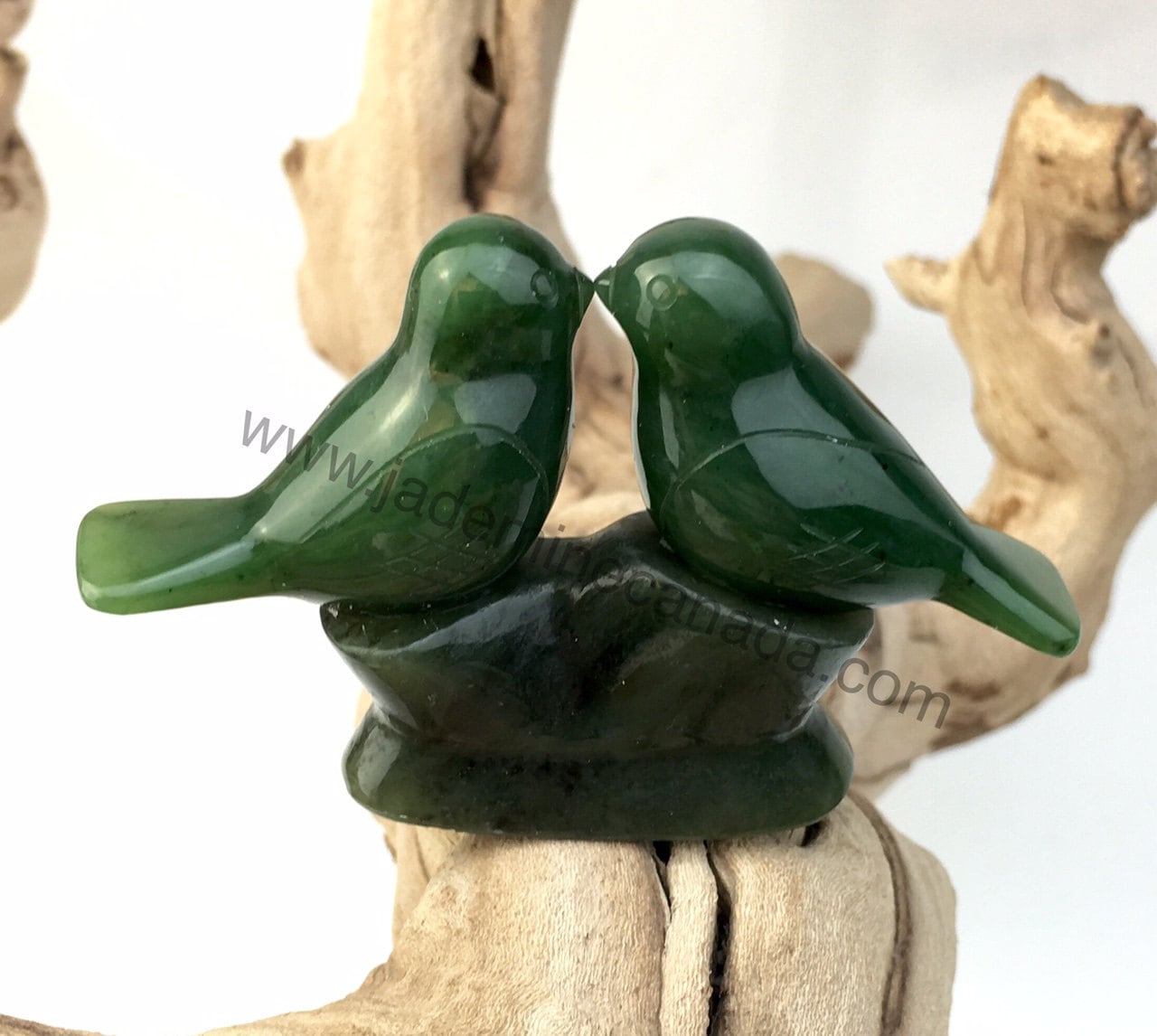 Canadian Nephrite Jade Love Birds Carving - 35TH Wedding Anniversary ...
