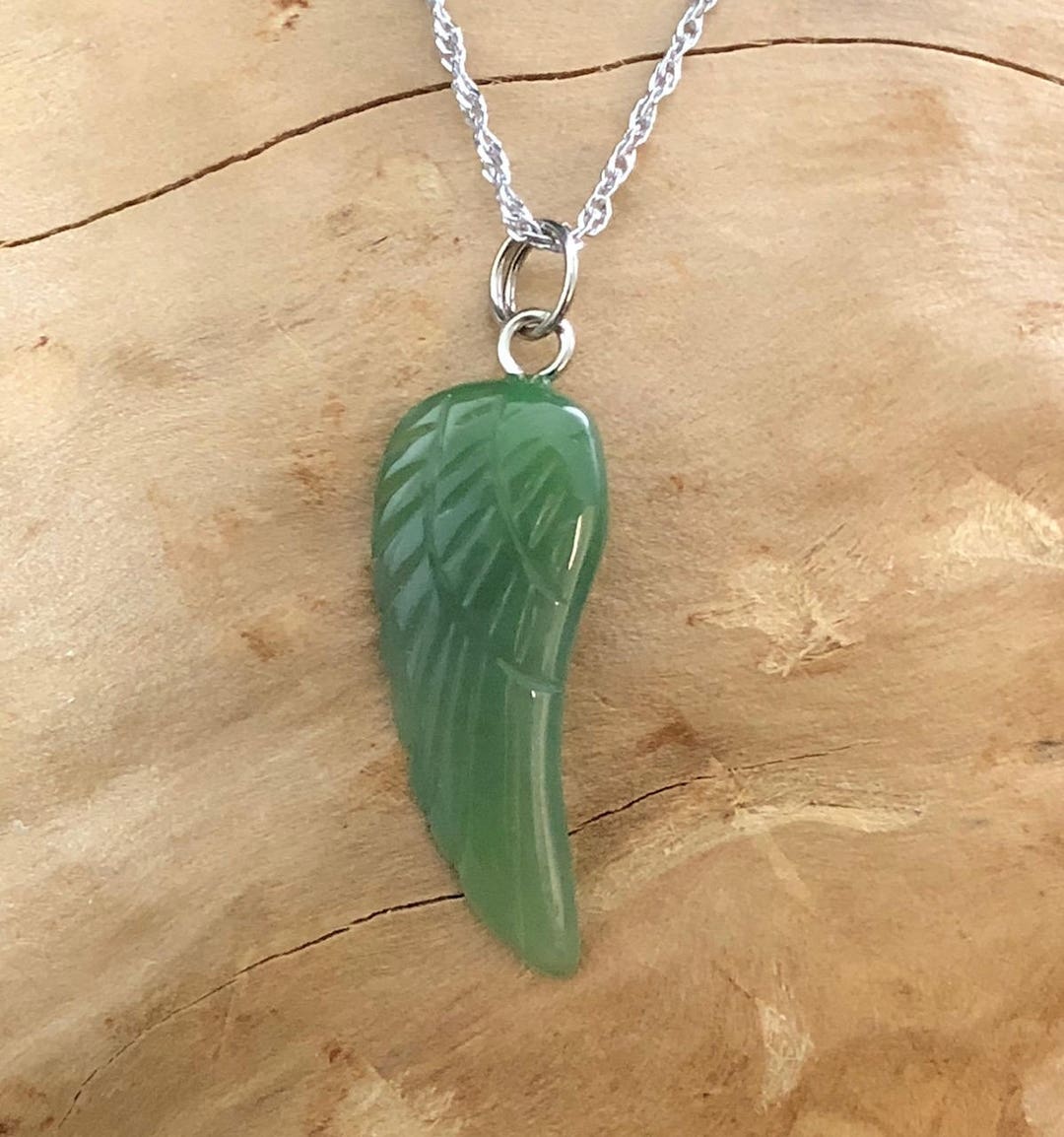 Charm Sized Canadian Jade Angel Wing Green Jade Jade - Etsy