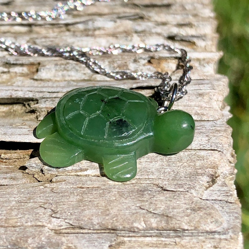 Canadian Nephrite Jade Turtle Pendant Turtles Green Jade - Etsy Canada