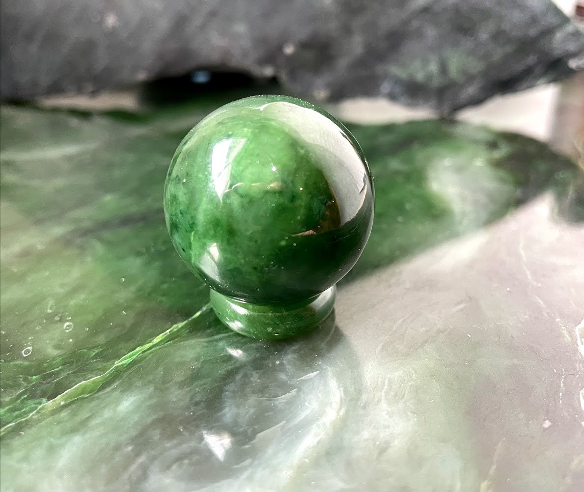 Canadian Nephrite Jade Spheres - Multiple Sizes, Sold Indivudially. - Etsy