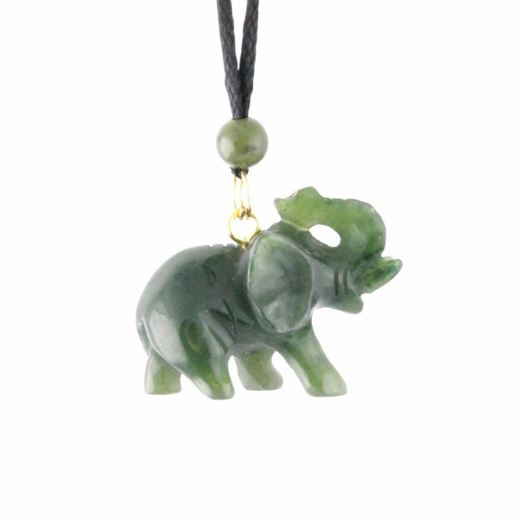 Canadian Jade Elephant Pendant - Green Jade - Natural Jade - Jade ...