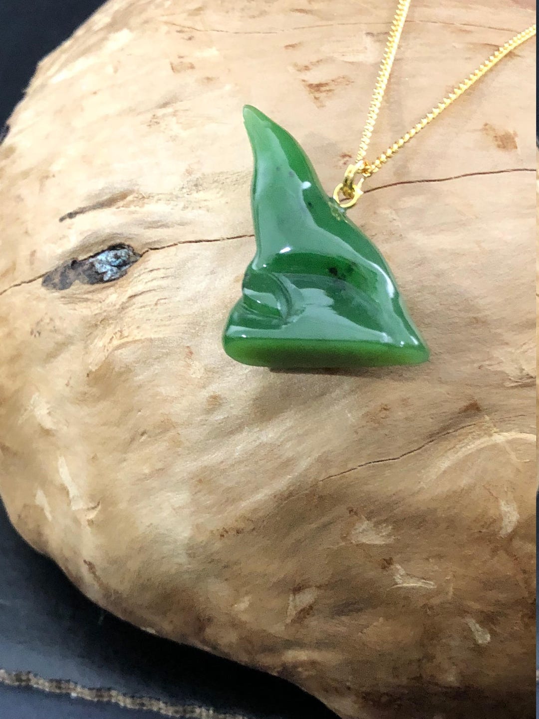 Ciondolo con sigillo in giada nefrite canadese - Giada verde - Collana ...