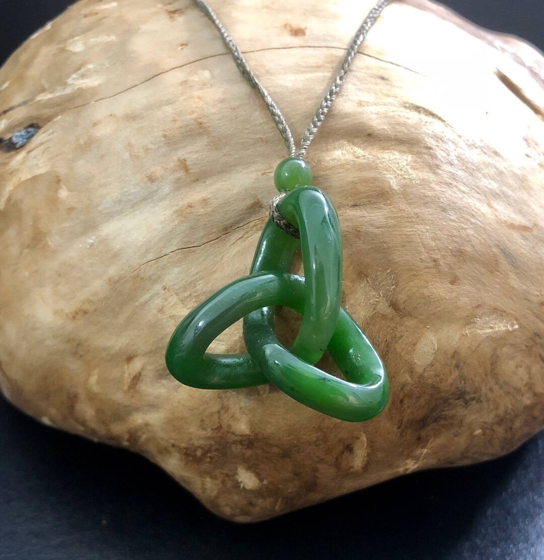 Canadian Nephrite Jade Celtic Pendant Jade Necklace Green Jade - Etsy