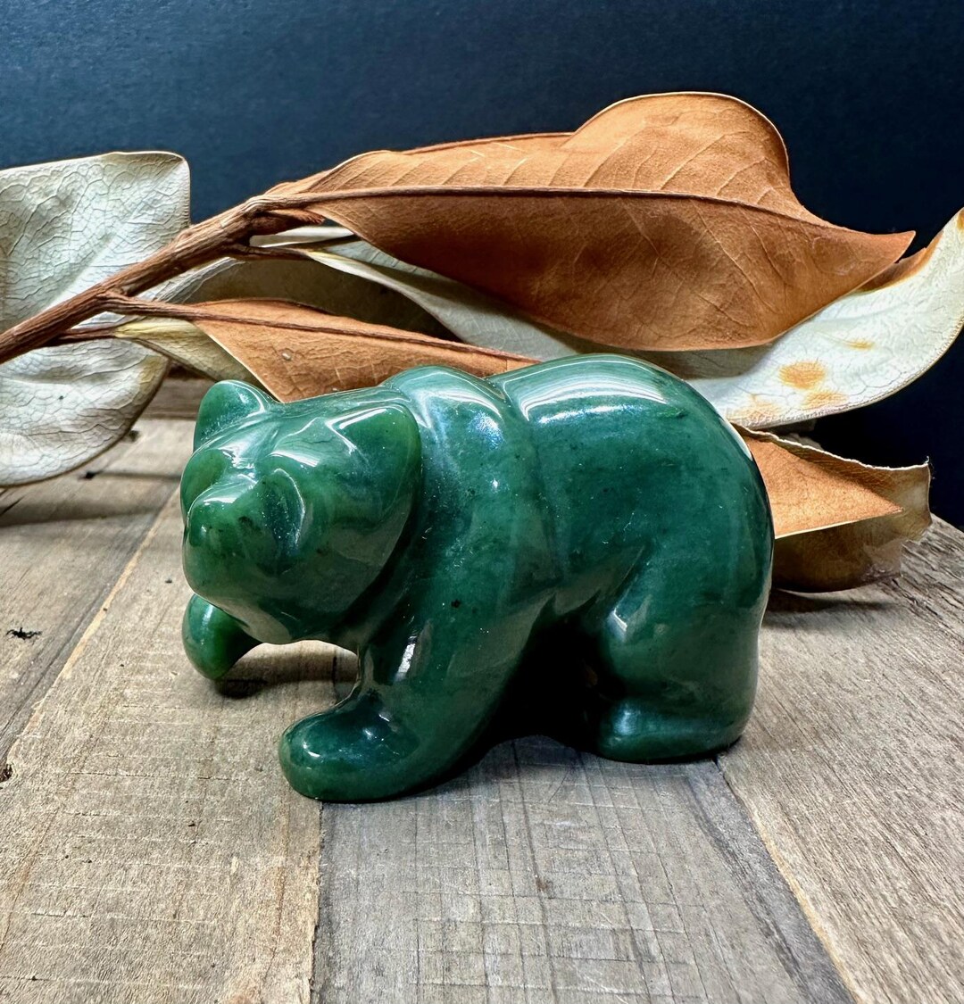 3" Canadian Jade Bear Walk Figurine - Etsy
