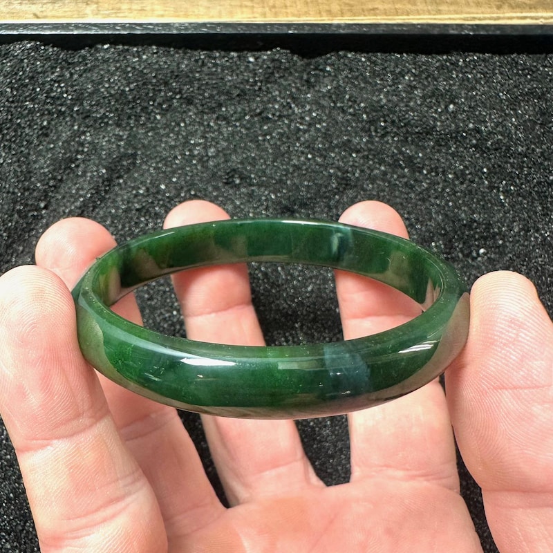 Jade Bangle - Etsy