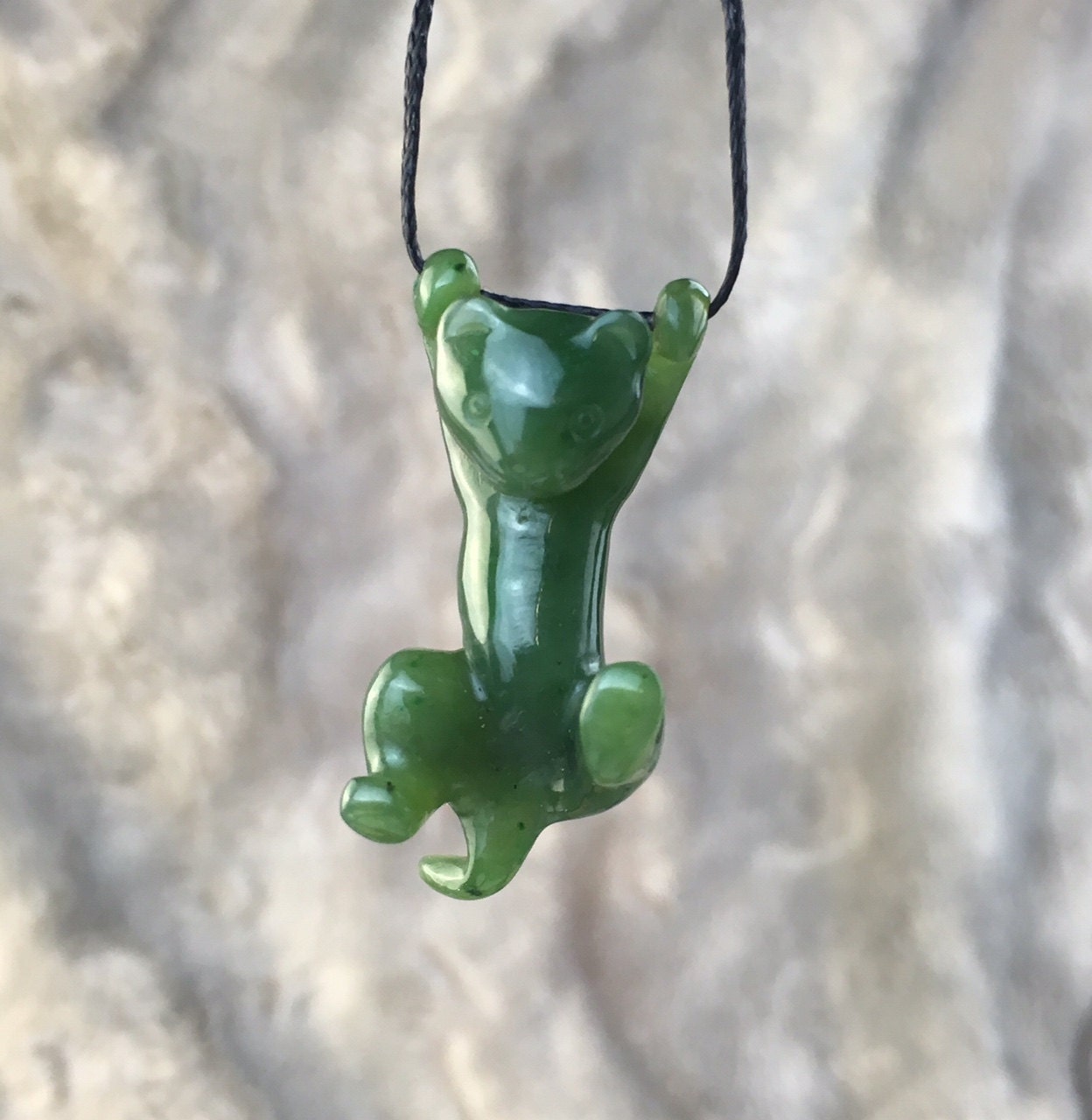 Canadian Jade Cat Pendant 3190 Green Jade Natural Jade - Etsy Canada