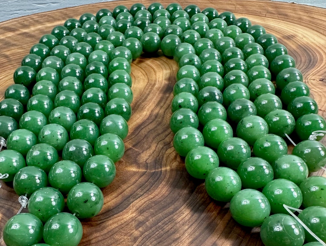 A Grade Canadian Nephrite Jade 14MM Beads Unstrung Natural Jade - Etsy