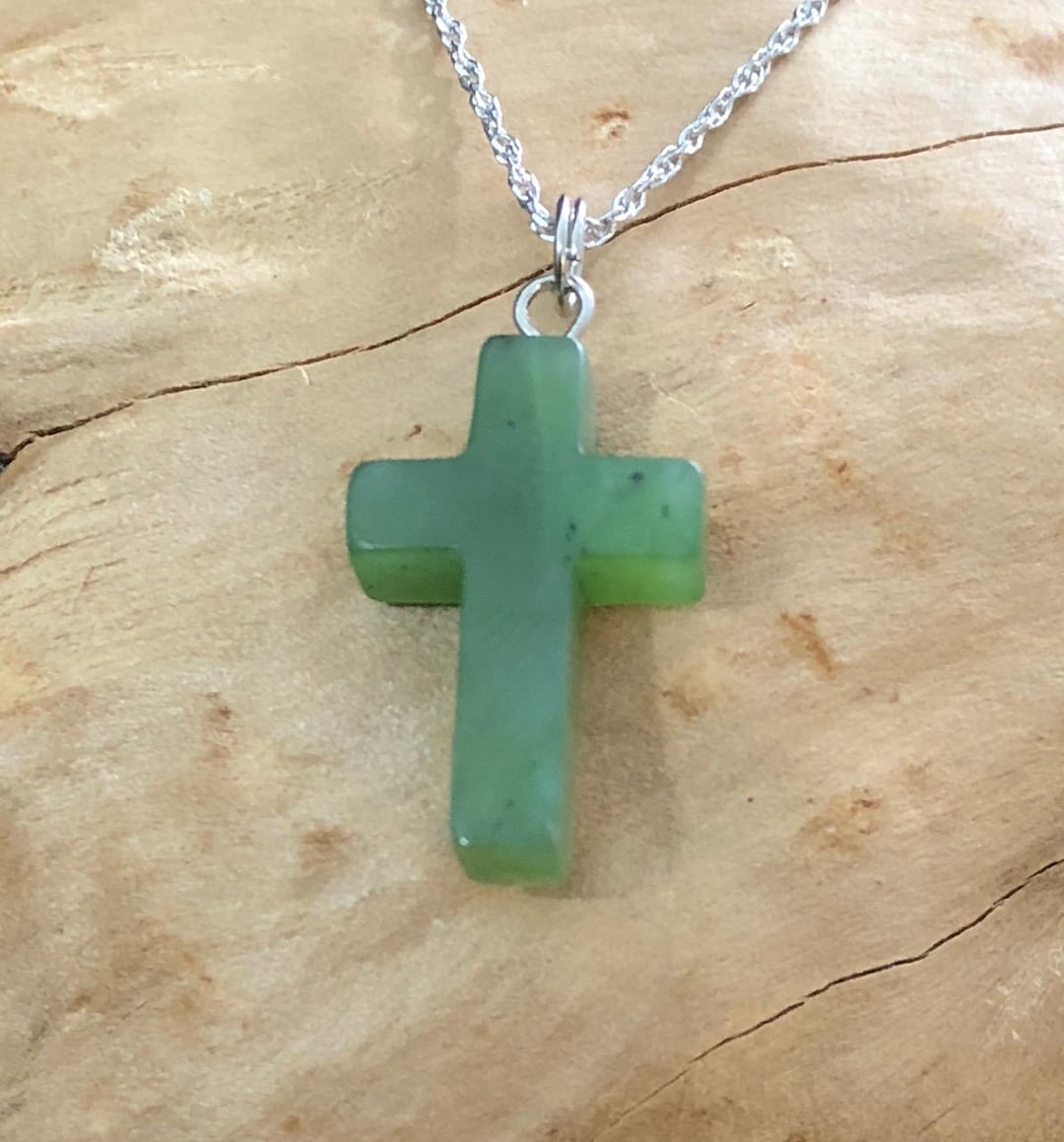 Canadian Nephrite Jade Cross - 0960-7 - Jade Pendant - Jade Necklace - Etsy
