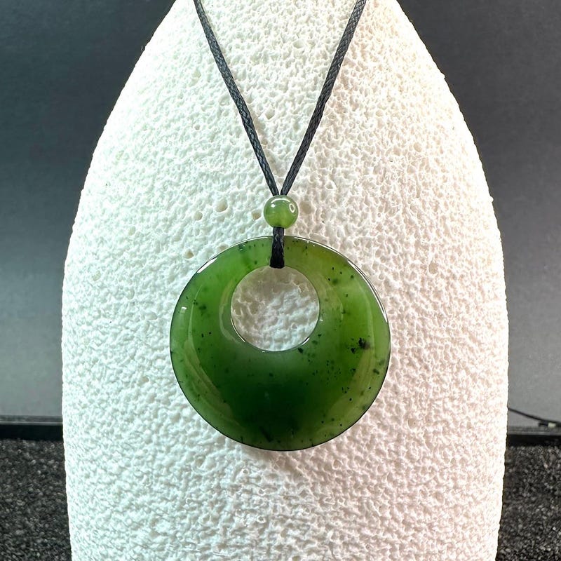 Jade Circle Pendant - Etsy