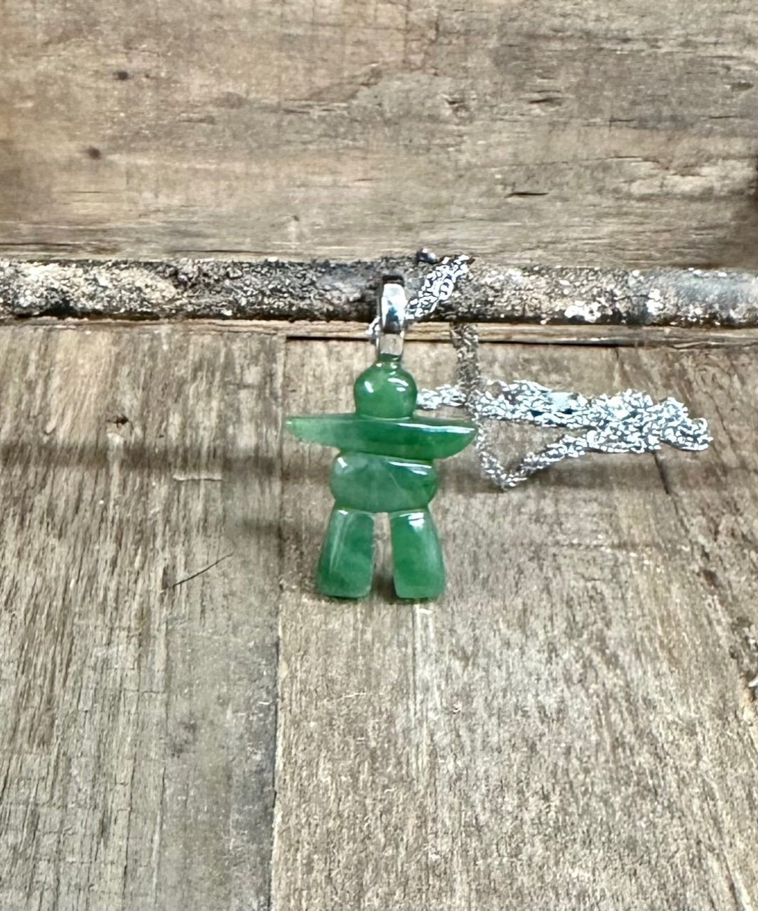 Canadian Nephrite Jade Inukshuk Pendant - Stainless Steel - Etsy