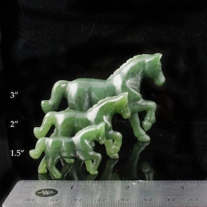 Canadian Nephrite Jade Horse - Multiple Sizes - Horse Figurine ...