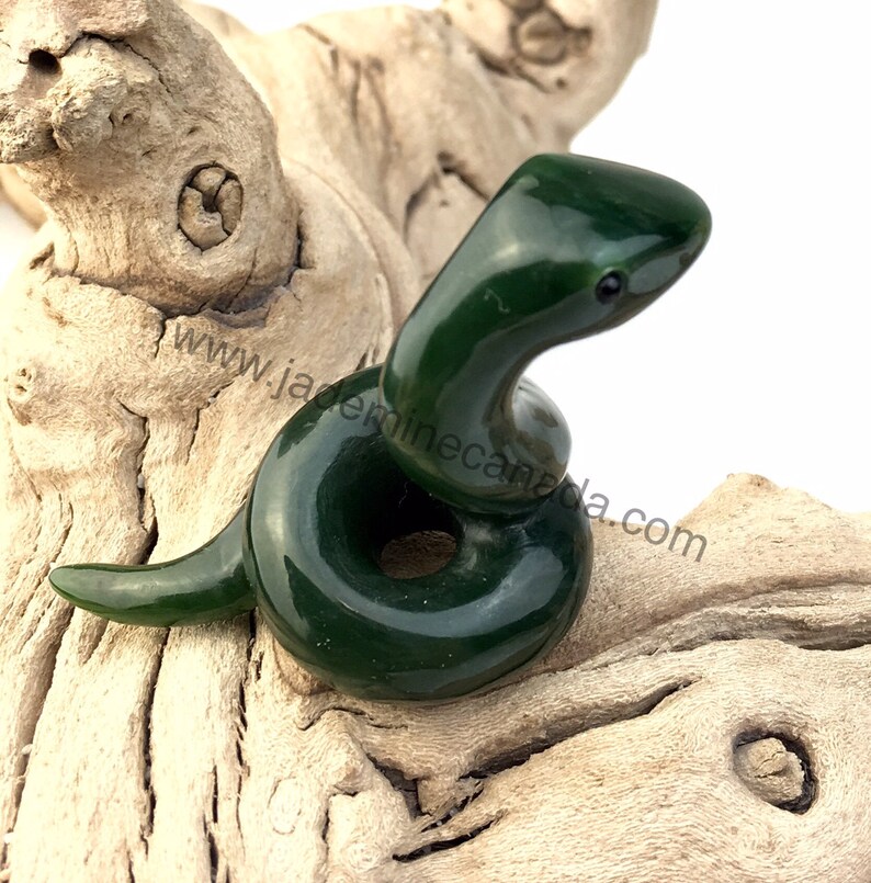 Canadian Nephrite Jade Snake - 2 Sizes - Etsy