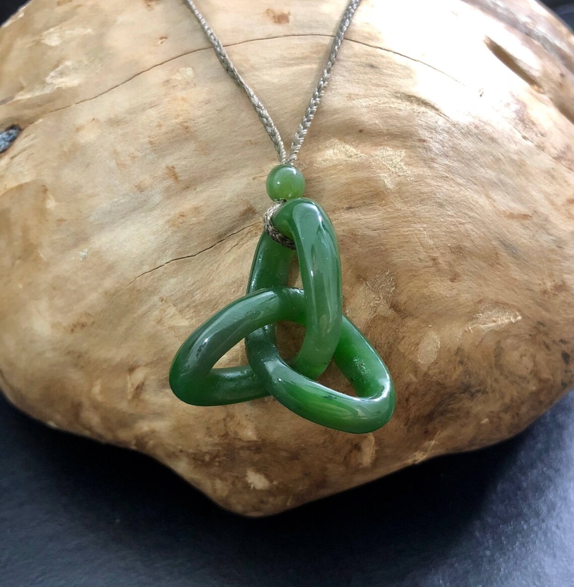 Canadian Nephrite Jade Celtic Pendant Jade Necklace Green | Etsy