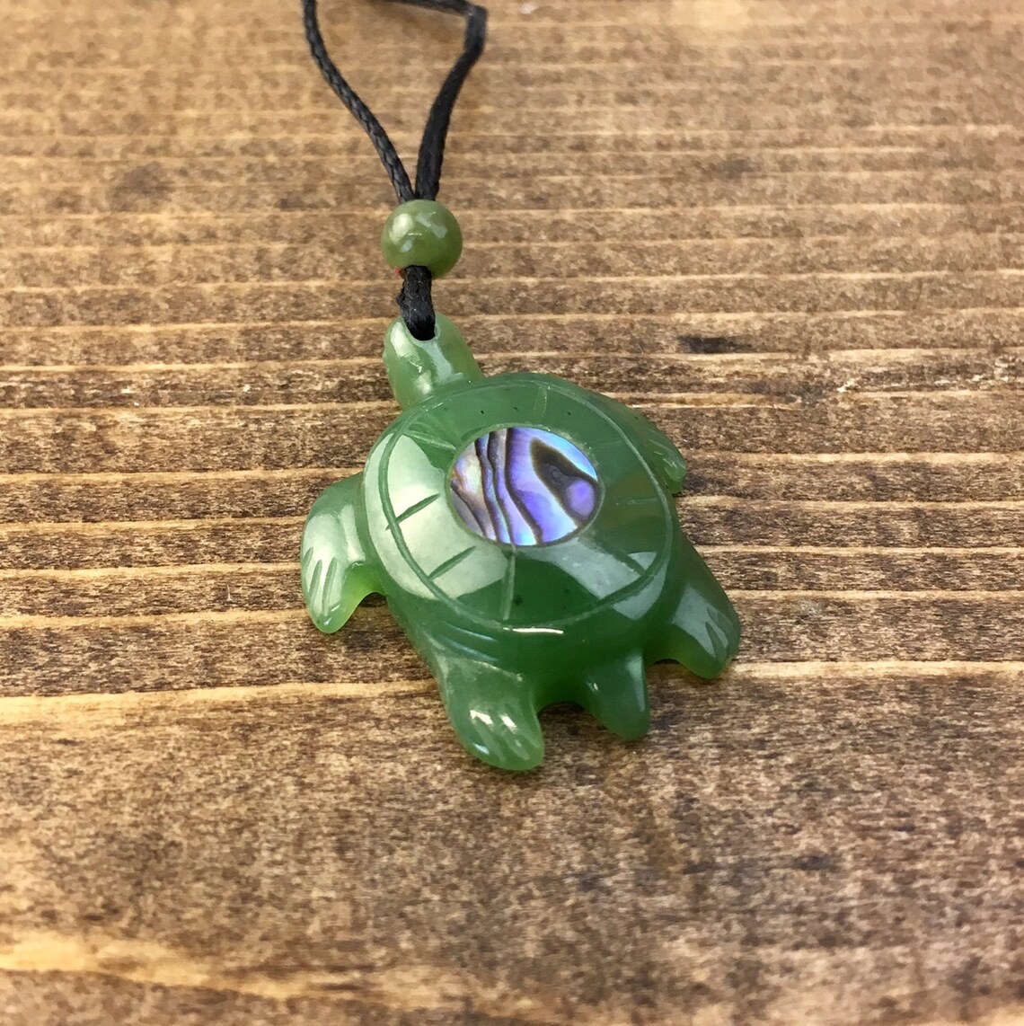 Jade Turtle and Abalone Pendant Jade Necklace Turtle | Etsy