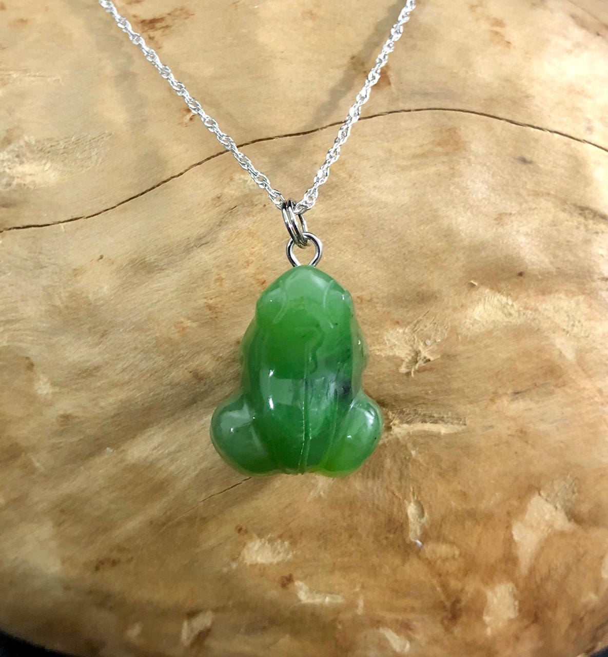 Canadian Nephrite Jade Frog Charm 17mm Green Jade | Etsy