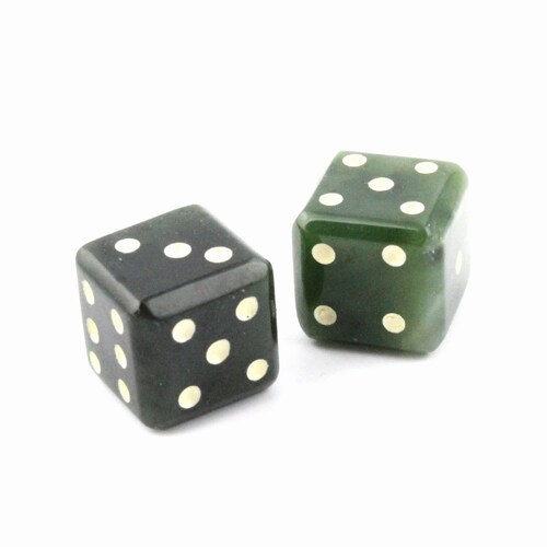 Canadian Nephrite Jade Dice Set of 2 - Etsy