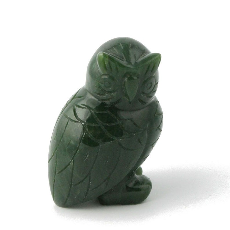 Canadian Jade Owl Carving Multiple Sizes | Etsy