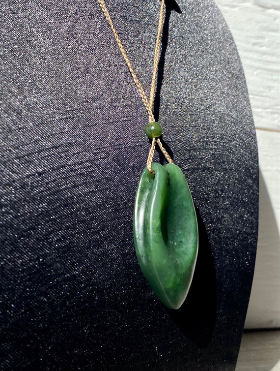 Canadian Nephrite Jade Worry Stone Pendant Jade Necklace | Etsy