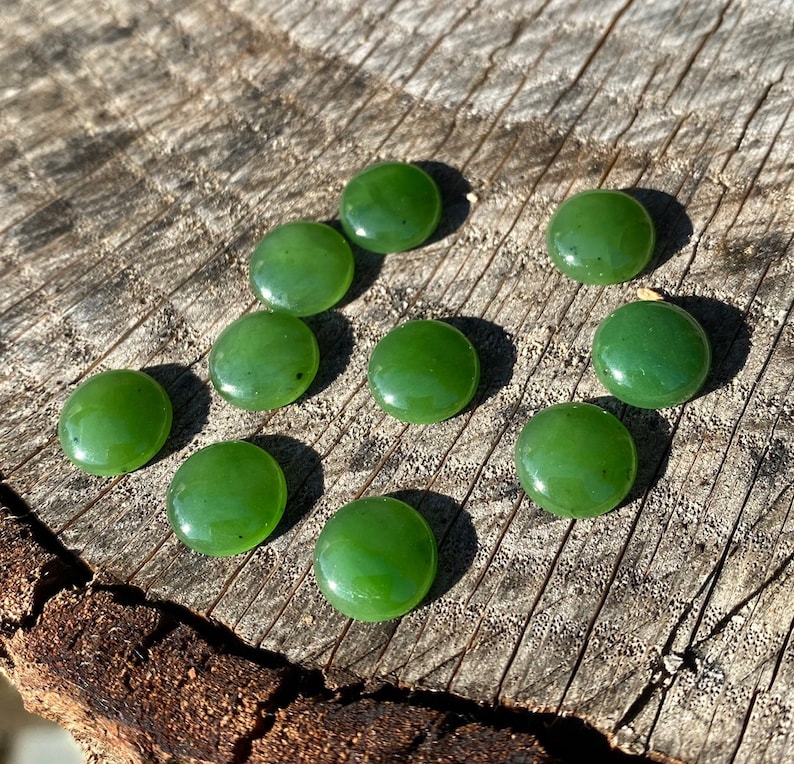Canadian Nephrite Jade Cabochons - Round - Multiple Sizes - Sold ...