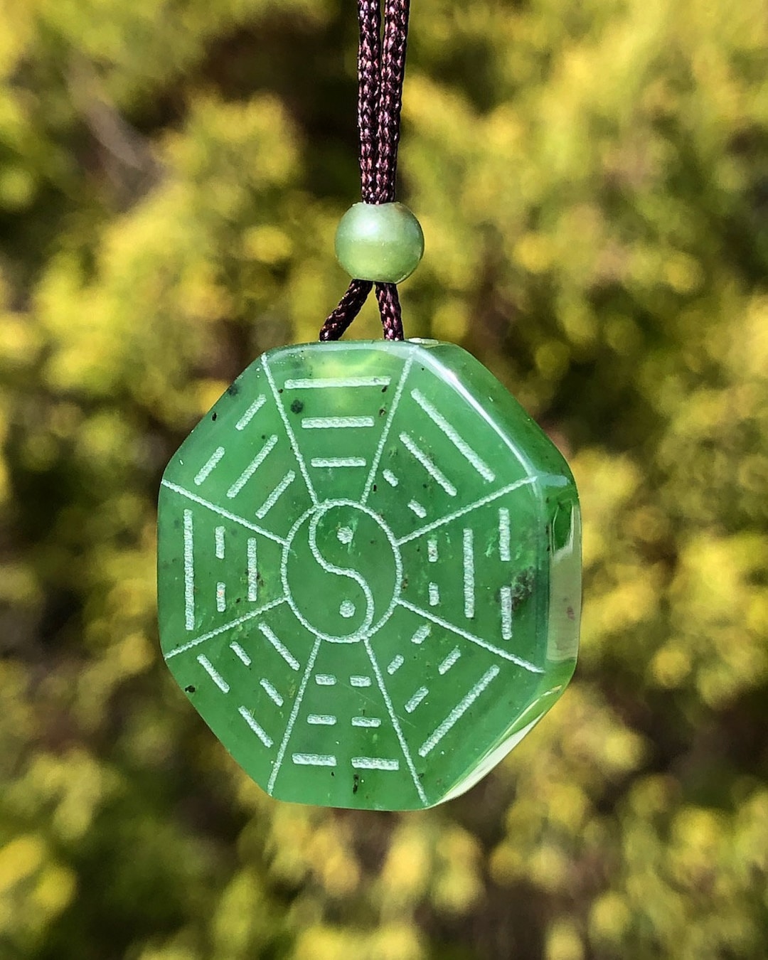 Canadian Nephrite Jade Yin Yang Pendant - Jade Necklace - Natural Jade ...