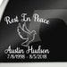 Rest in Peace Dove Decal, in Loving Memory Dove Decal, Remembrance ...