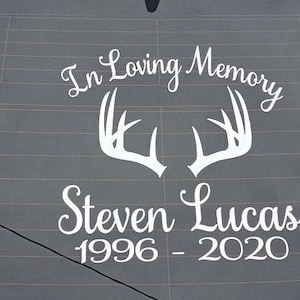 In Loving Memory Deer Decal, Remembrance Decal, in Loving Memory Decal ...