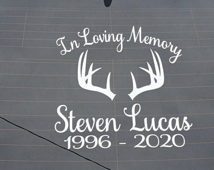 In Loving Memory Car Decal, Remembrance Decal, in Loving Memory of Car ...