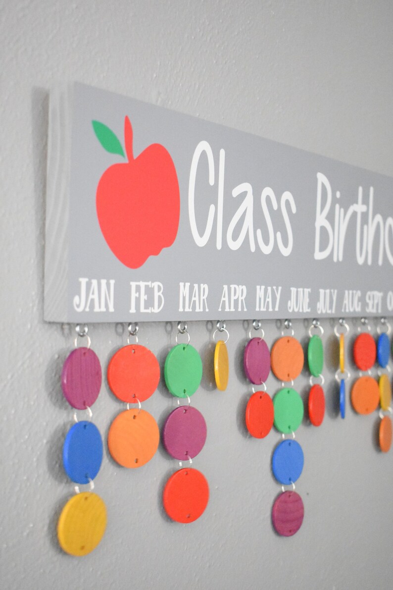 Class Birthday Sign, Classroom Birthday Sign, Teacher Gift, Teacher ...