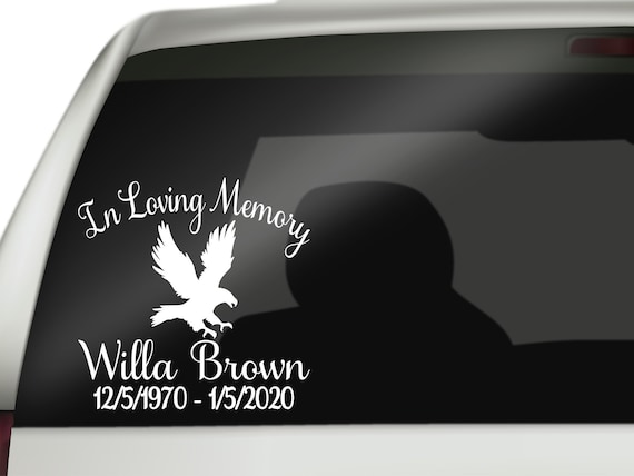 In Loving Memory Eagle Decal Remembrance Decal in Loving - Etsy