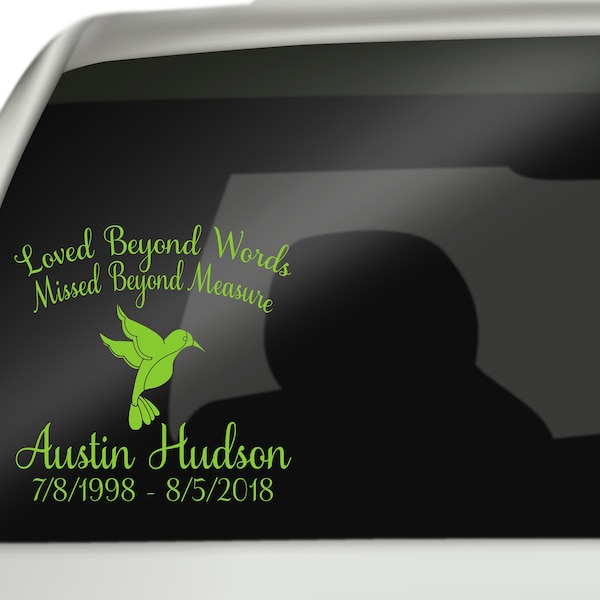 In Loving Memory Car Decal - Etsy