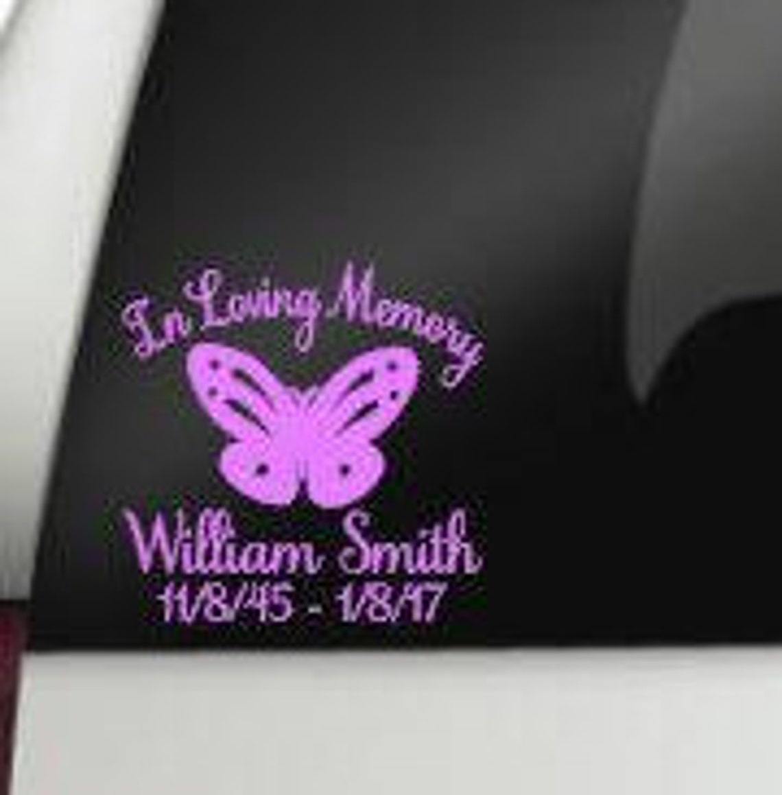 In Loving Memory Butterfly Decal, Remembrance Decal, in Loving Memory ...