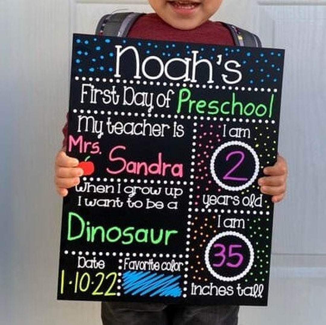 Chalkboard First and Last Day of School Sign 1st & Last Day Chalkboard ...