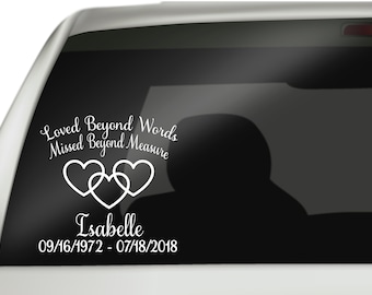 In Memory Car Decal - Etsy