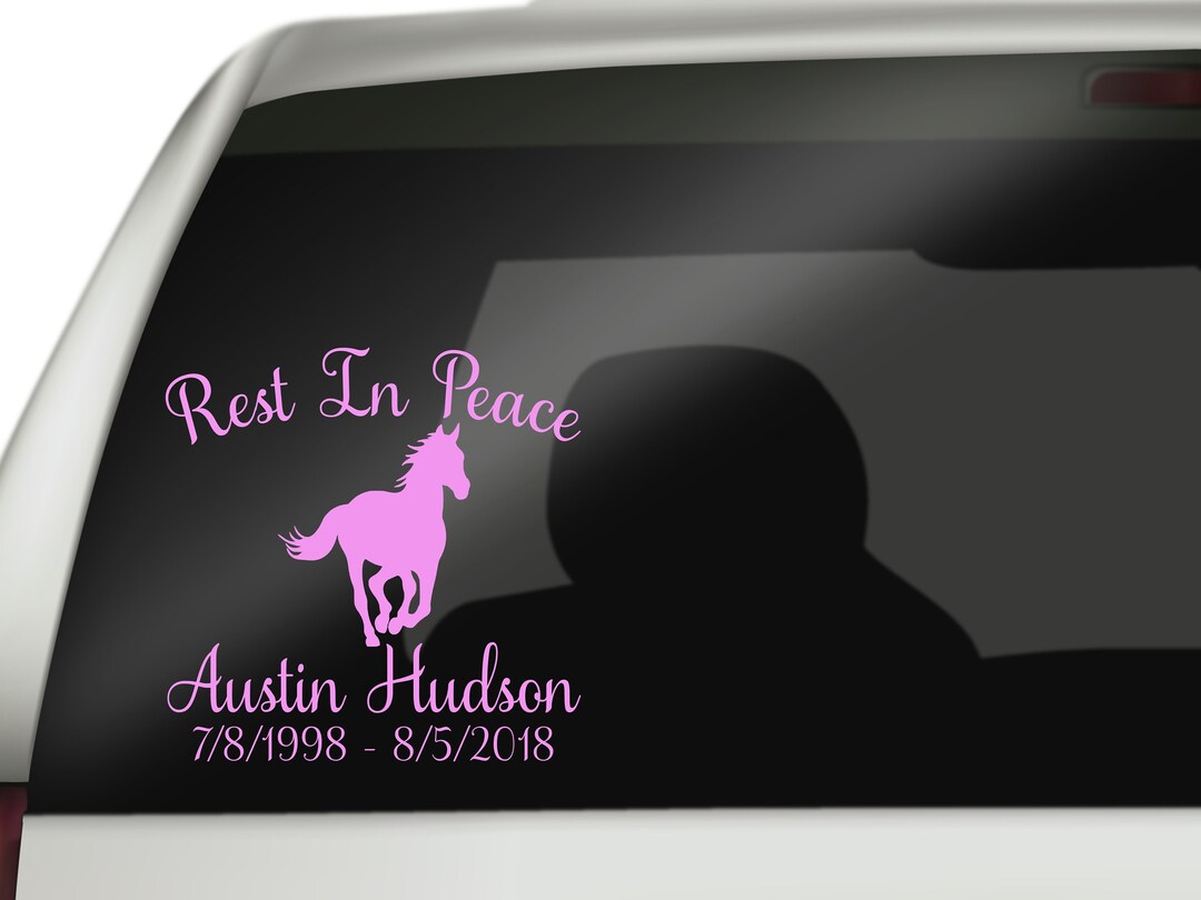 Rest in Peace Horse Decal, in Loving Memory Horse Decal, Remembrance ...