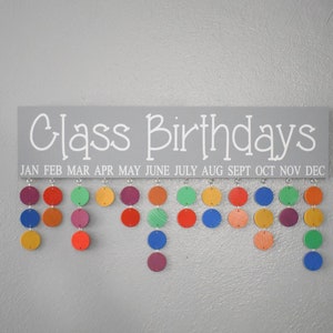 Class Birthday Sign, Classroom Birthday Sign, Teacher Gift, Teacher ...