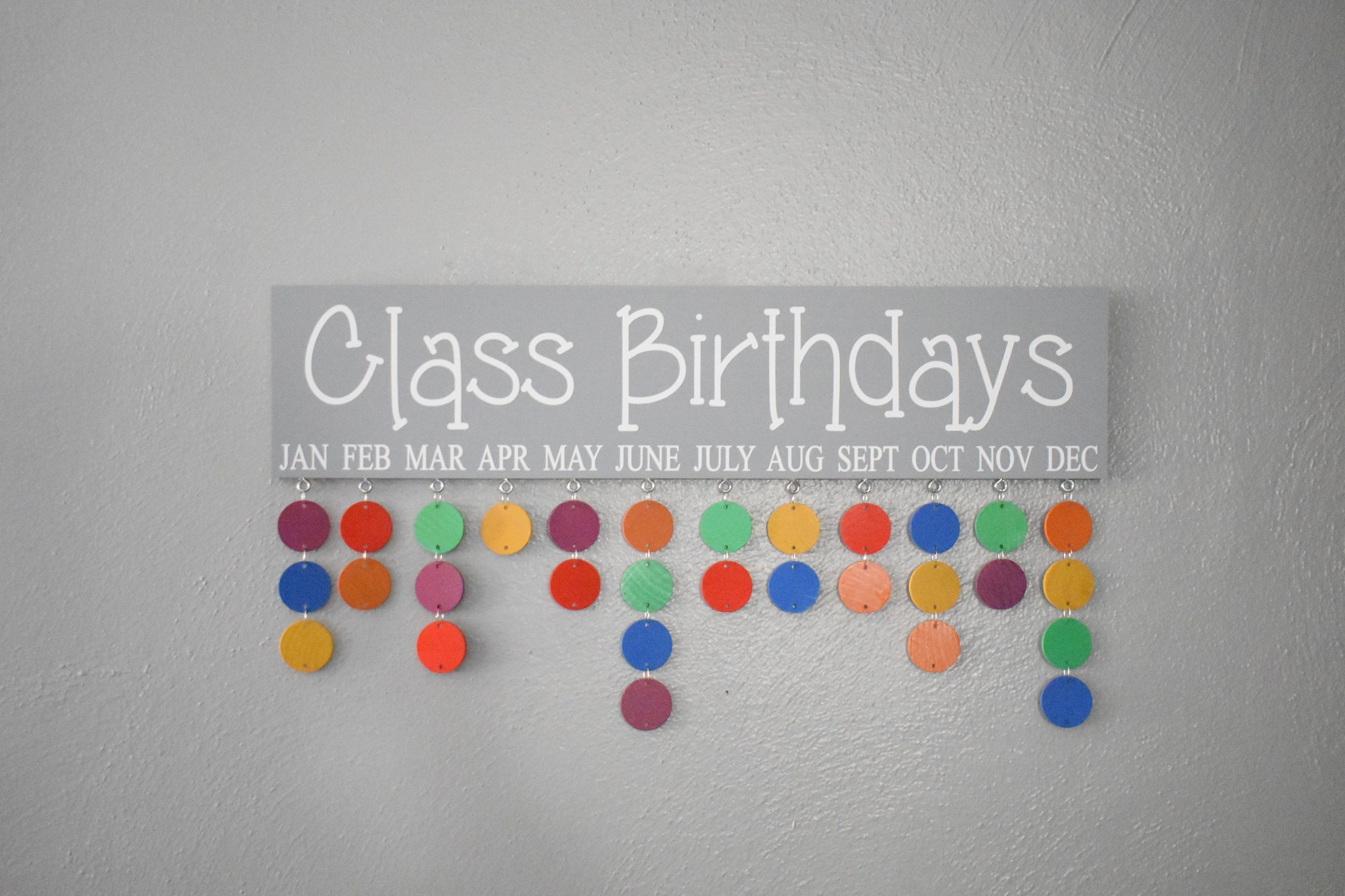Class Birthday Sign Classroom Birthday Sign Teacher Gift - Etsy