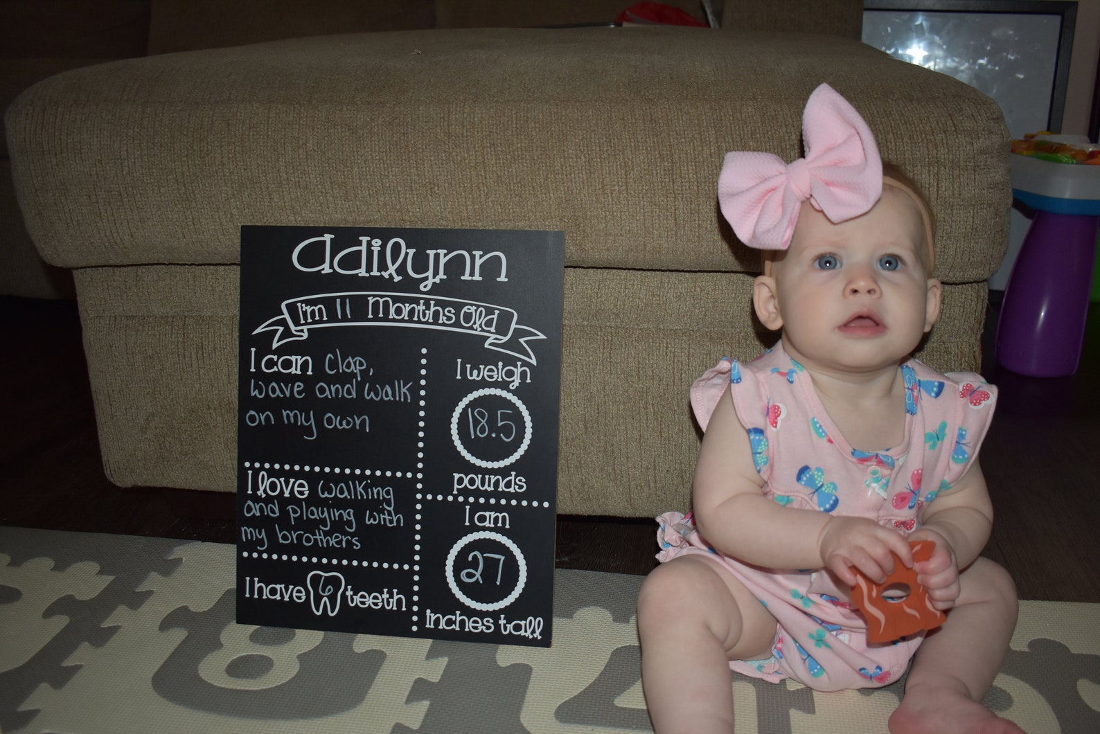 Personalized Chalkboard Monthly Baby Statistics Sign Monthly - Etsy